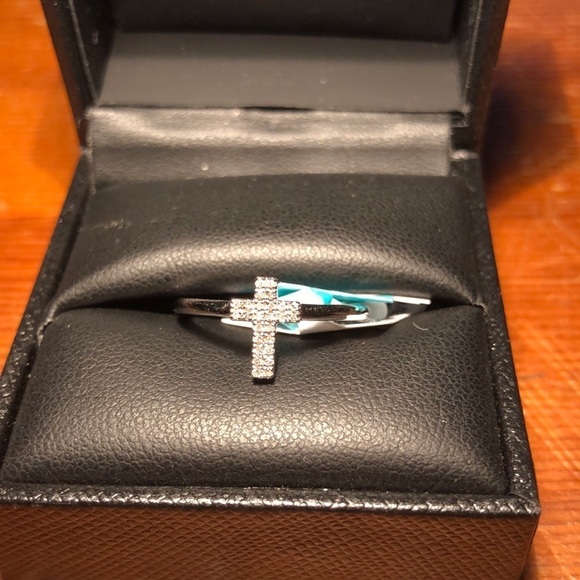 Effy | Jewelry | Effy Diamond Cross Ring 2 Ct Tw In Sterli | Poshmark